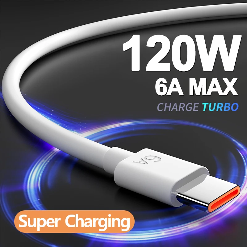 6A-120W-USB-Type-C-Super-Fast-Charge-Cable-For-Redmi-Note-11-12-Turbo ...