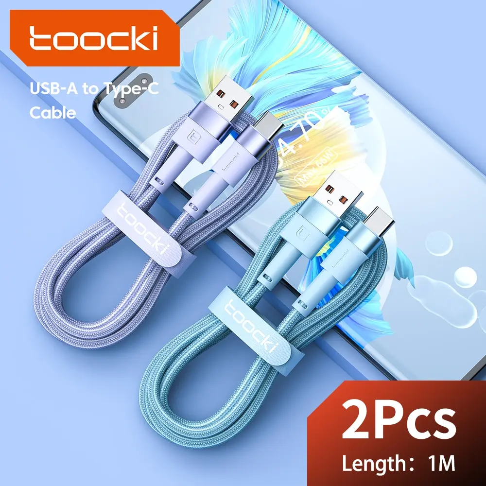 Toocki-2-Pack-3A-USB-C-Cable-Type-C-For-Xiaomi-12t-Pro-Realme-Redmi ...