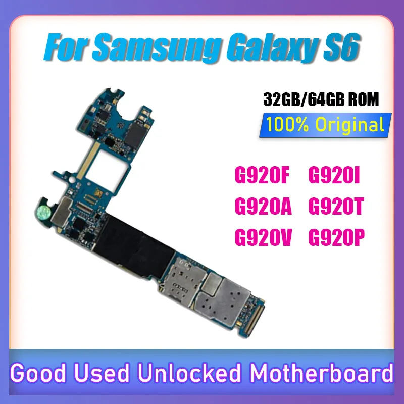 Original Unlocked For Samsung Galaxy S6 G920F 32GB Motherboard Full ...