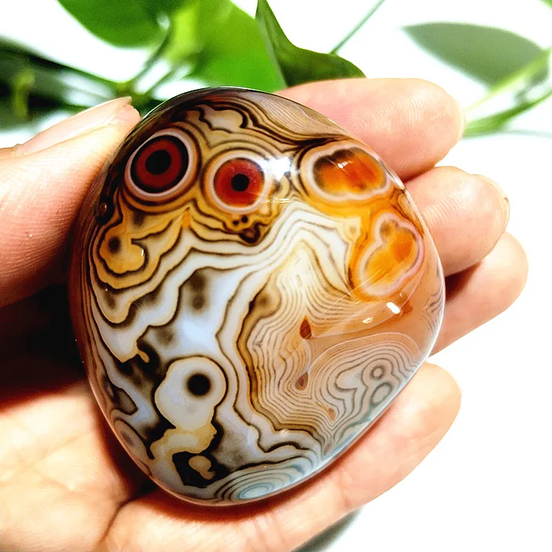 Naturstein Blume Achat Kristall Palm spirituelle Meditation Energie ...