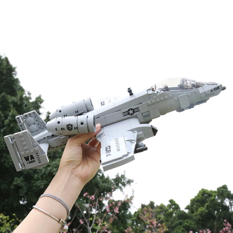 MOC-Model-US-Military-A-10-Warthog-Fighter-Building-Blocks-Arms-Vehicle ...