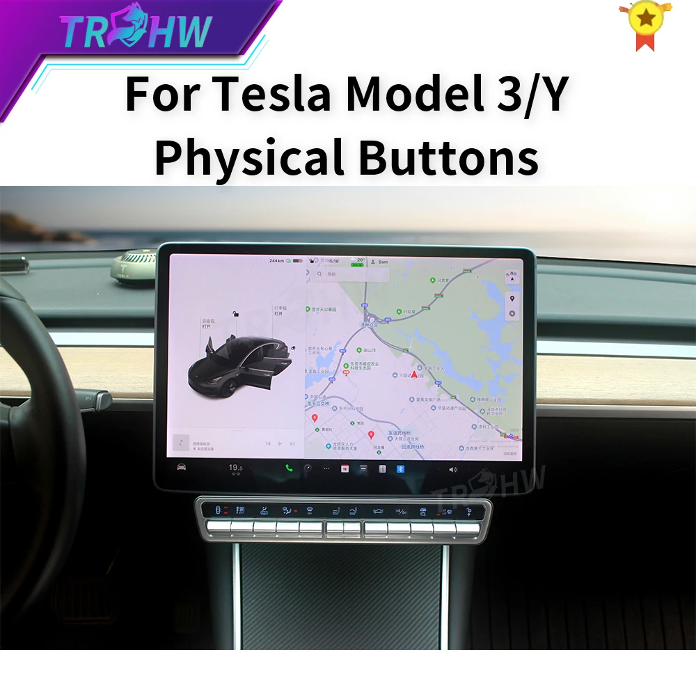 For-Tesla-Model-3-Model-Y-Accessories-Central-Control-Screen-Display ...