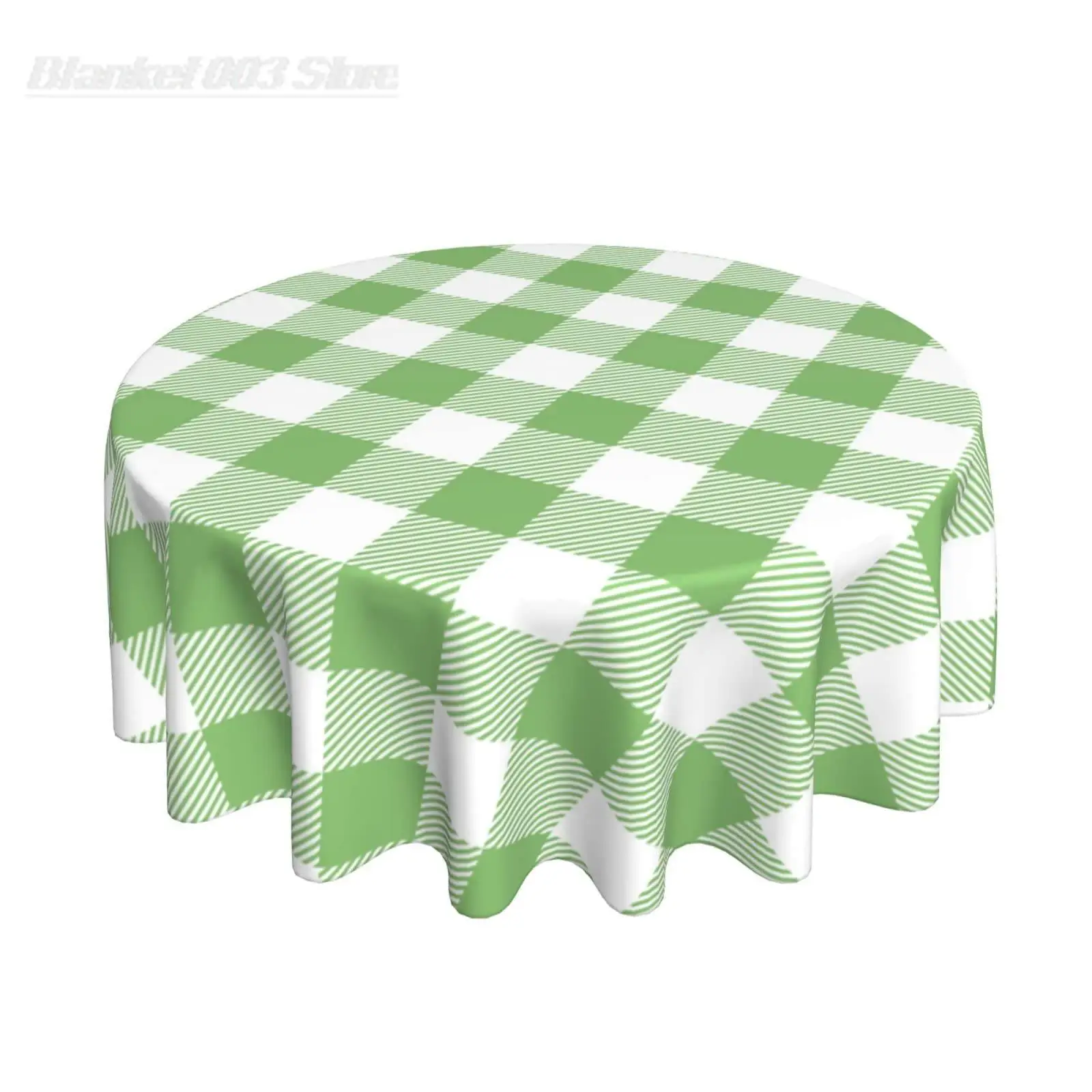 Sage-Green-Checkered-Tablecloth-Round-60-Inch-Seafoam-Gingham-Plaid ...