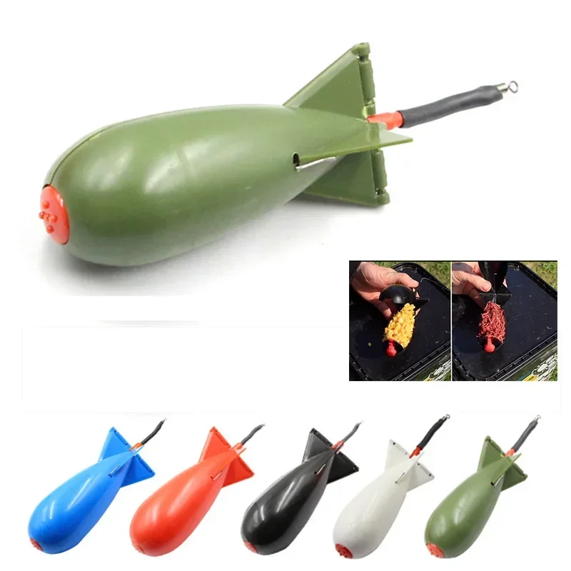 S-M-L-Carp-Fishing-Rocket-Feeder-Spod-Bomb-Float-Lure-Bait-Holder-Spomb ...