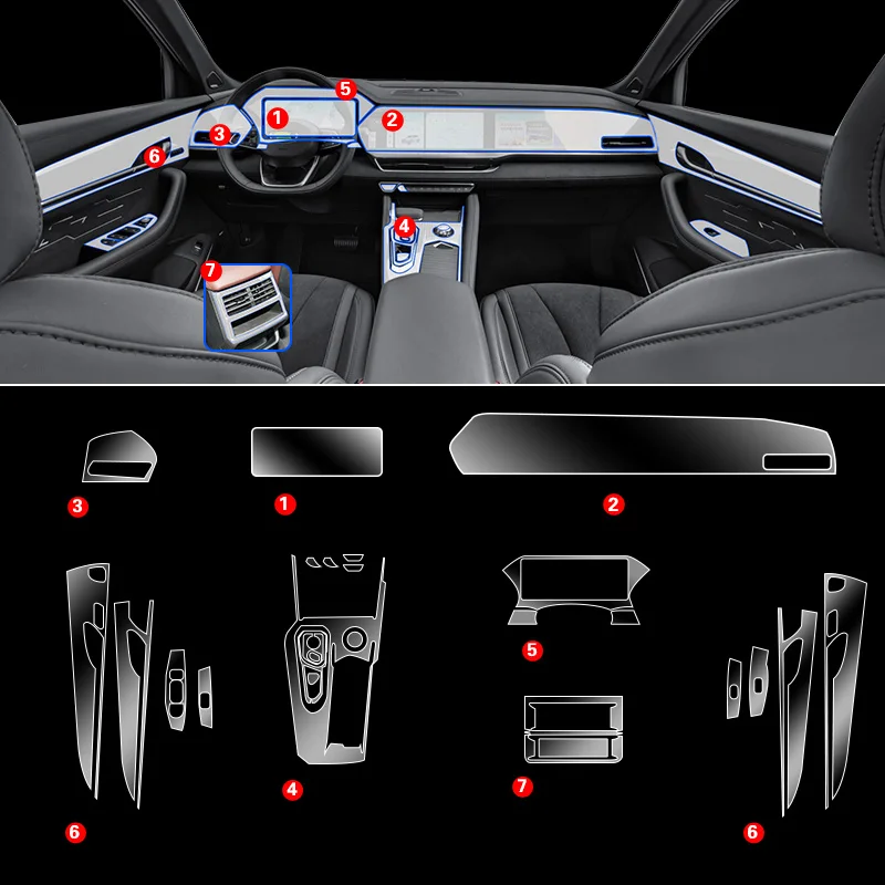 Tpu-Transparent-Film-for-Geely-Monjaro-L-21-24-Car-Interior-Protection ...