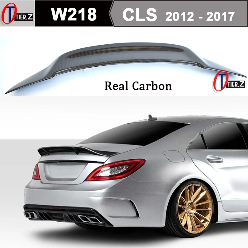 W218 Cls Car Carbon Fiber Rear Trunk Lip Spoiler Wing Renntech Style ...