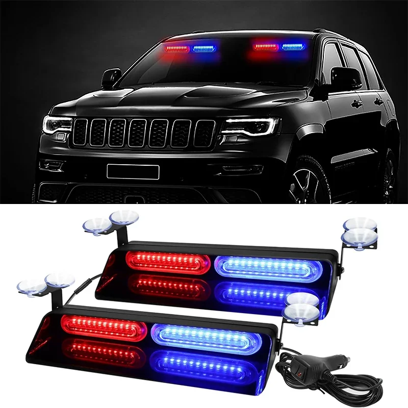 48LED-2-in-1-Car-Strobe-Emergency-Lights-Windshield-Warning-Safety ...
