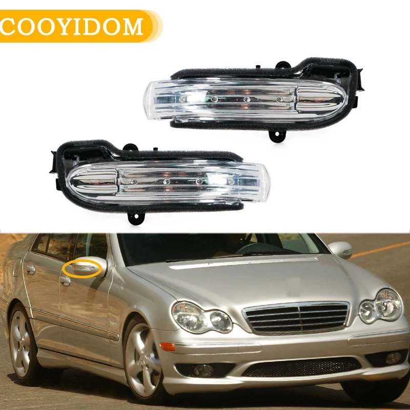 Car Front Marker Light Door Wing Rearview Mirror For Mercedes Benz W203 ...