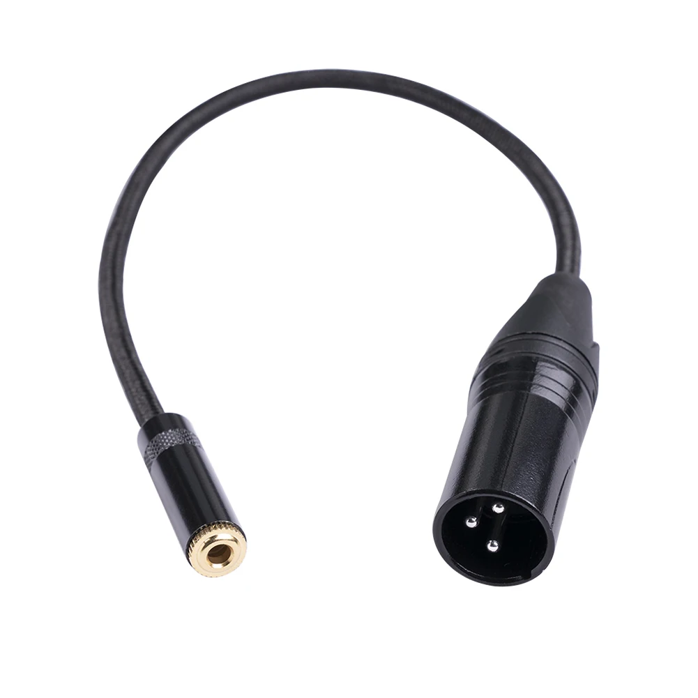 TRS 3.5mm Female to XLR 3 Pin Male Adapter for Cannon Plug Converter ...