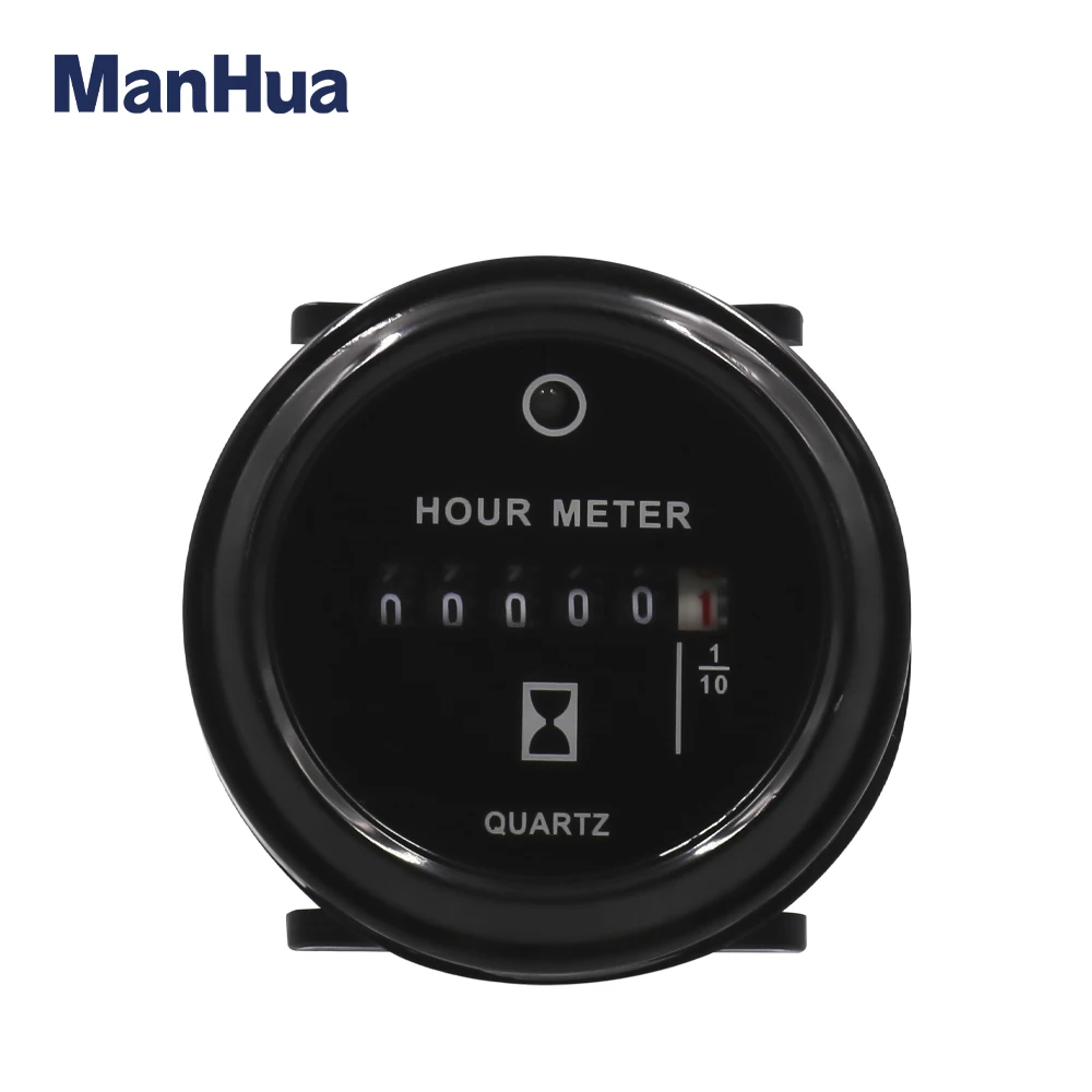 Manhua Mh11l Ac/dc6-80v Hour Meter Round Waterproof Timer Engine For ...