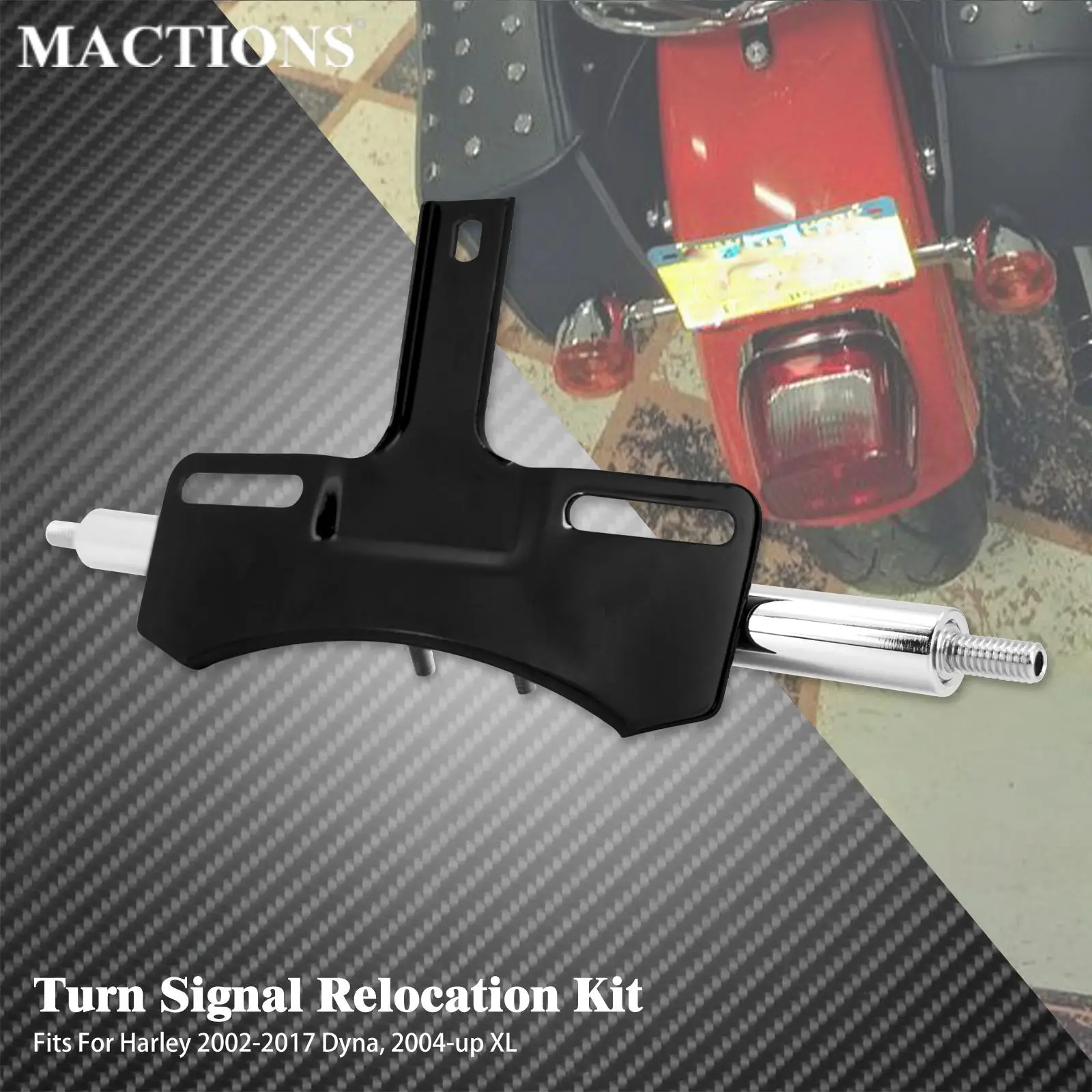 Motorcycle-License-Bracket-Turn-Signal-Relocation-Kit-For-Harley-Dyna ...