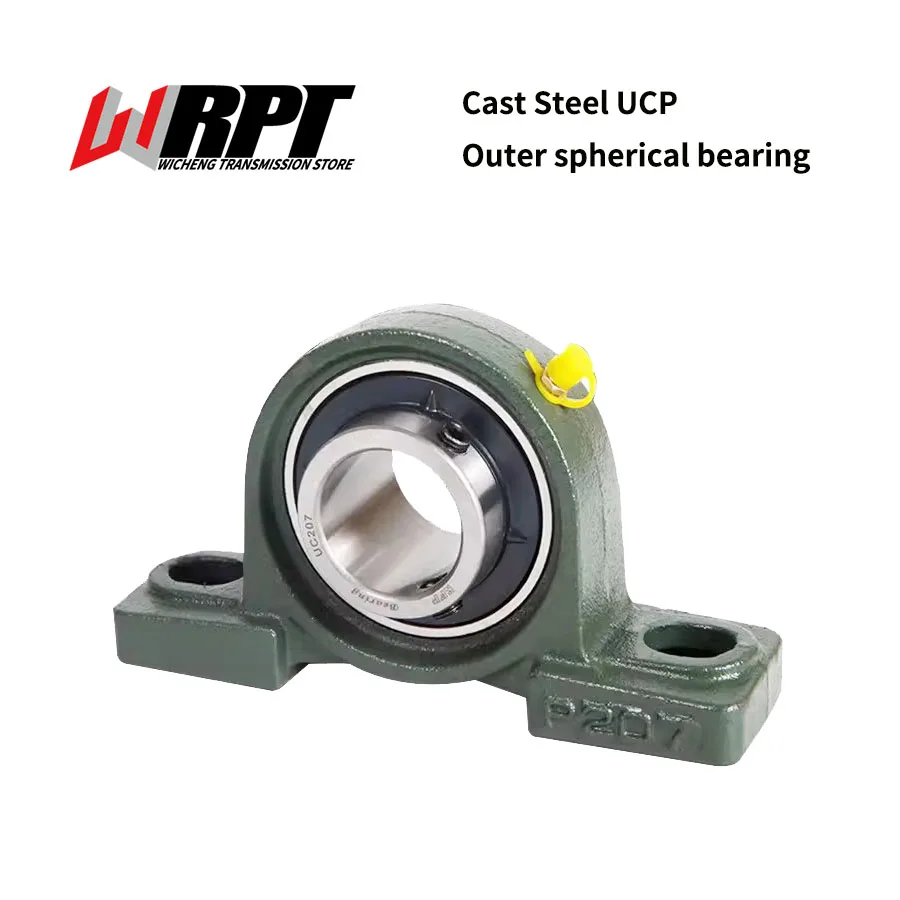 Cast-Steel-Outer-Spherical-Bearing-Seat-UCP204-UCP205-UCP206-UCP207-UCP208-UCP209-UCP210-UCP211 ...