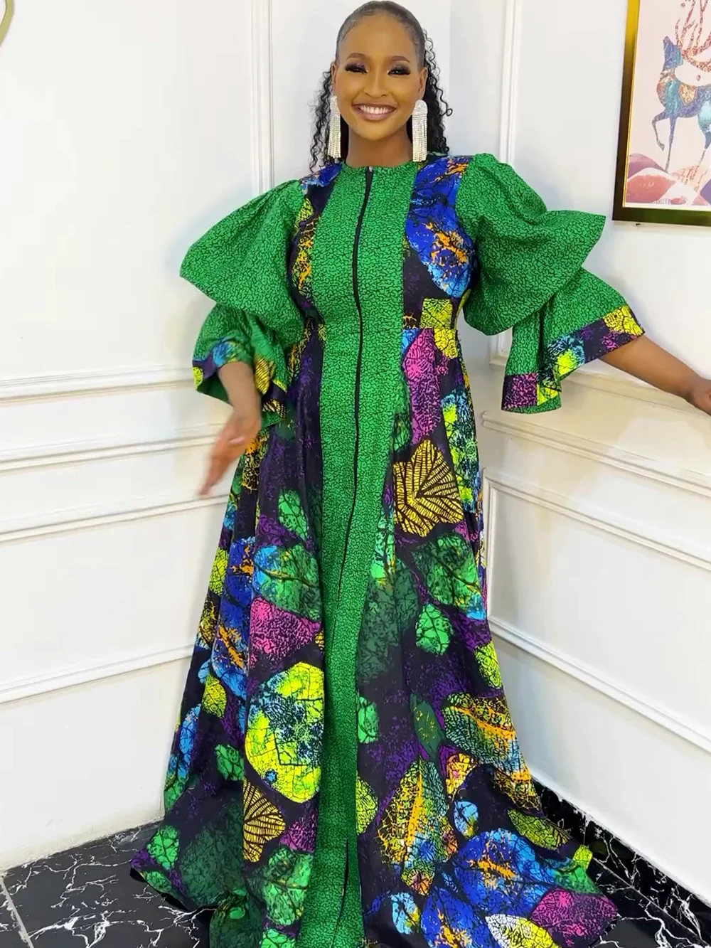 African-Dresses-for-Women-Elegant-2024-Muslim-Summer-Fashion-Kaftan ...