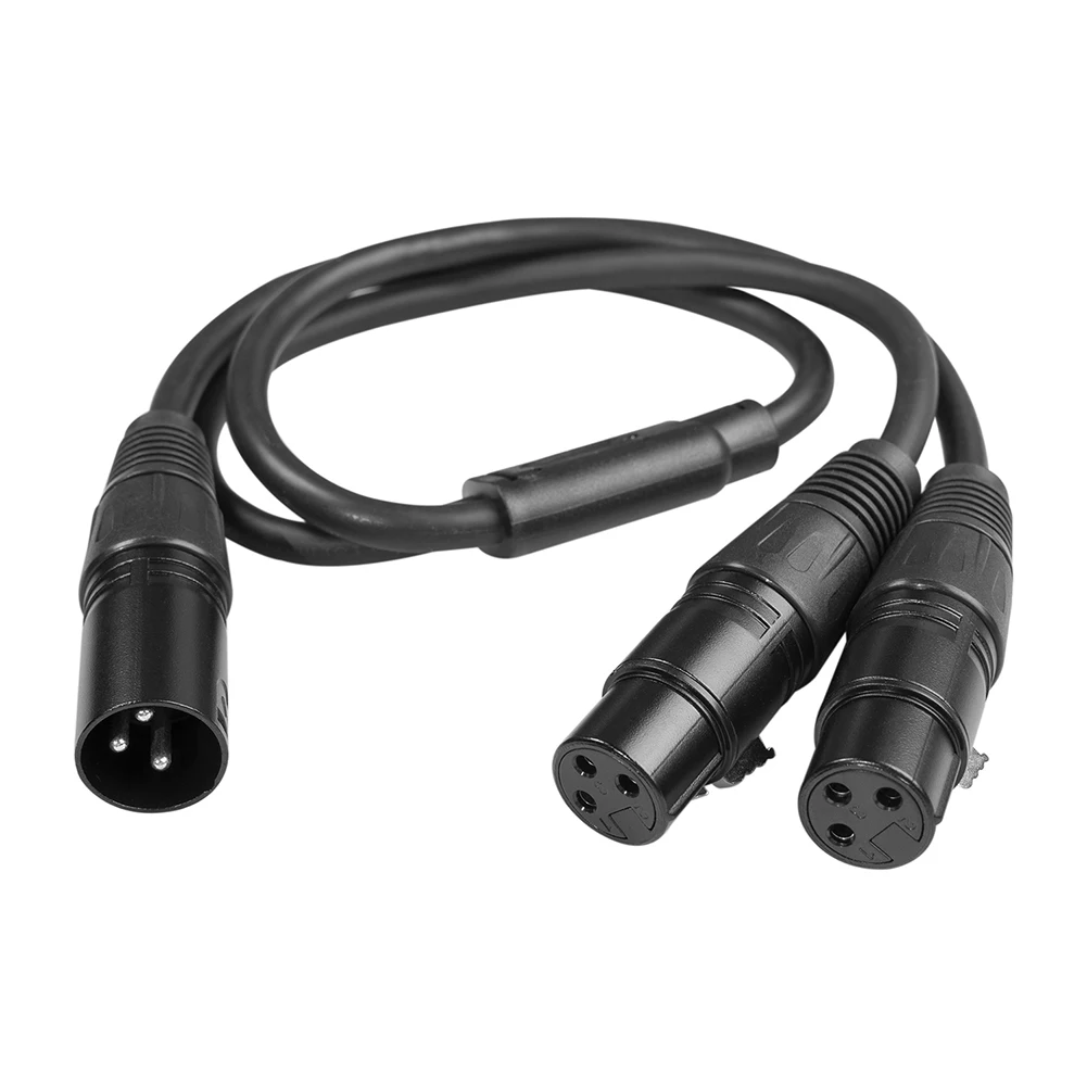 캐논 XLR 메일 듀얼 XLR 암 Y 스플리터 어댑터 케이블 와이어, 50cm 3 핀, 소비자 전자 제품 액세서리 ...