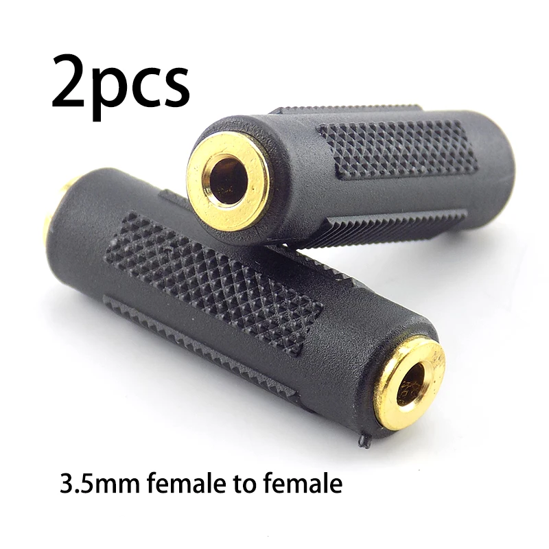2pcs 3.5mm Female to Female Stereo Adapter Audio Jack Female Coupler ...