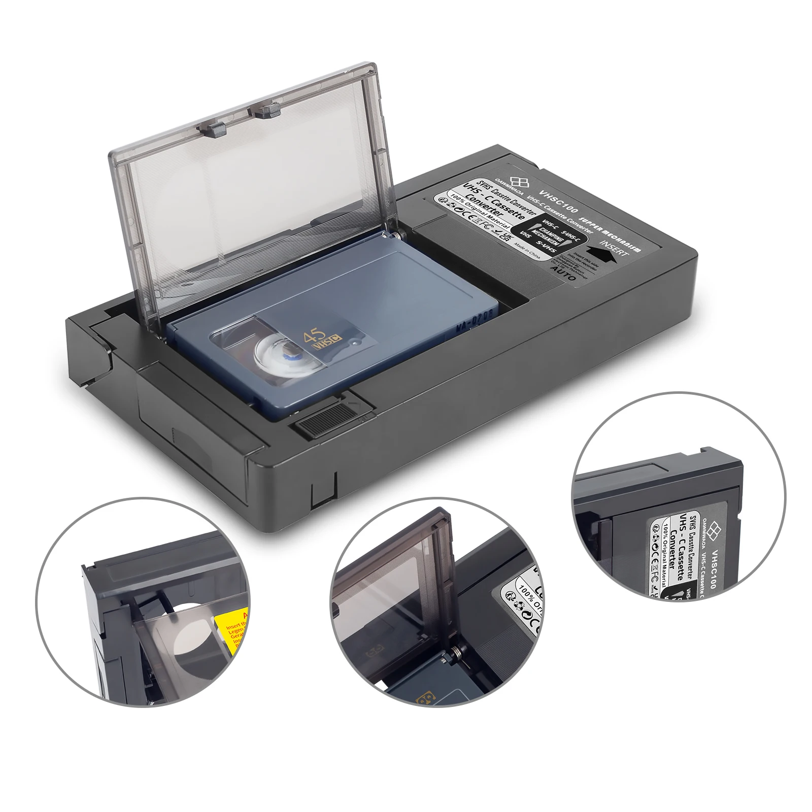 For-VHS-C-SVHS-Camcorders-RCA-Sealed-Motorized-VHS-Cassette-Adapter ...