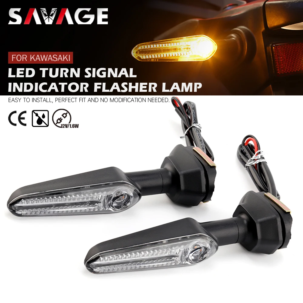 LED Turn Signal Light For KAWASAKI ER6N NINJA 650 400 300 1000 ZX6R ...