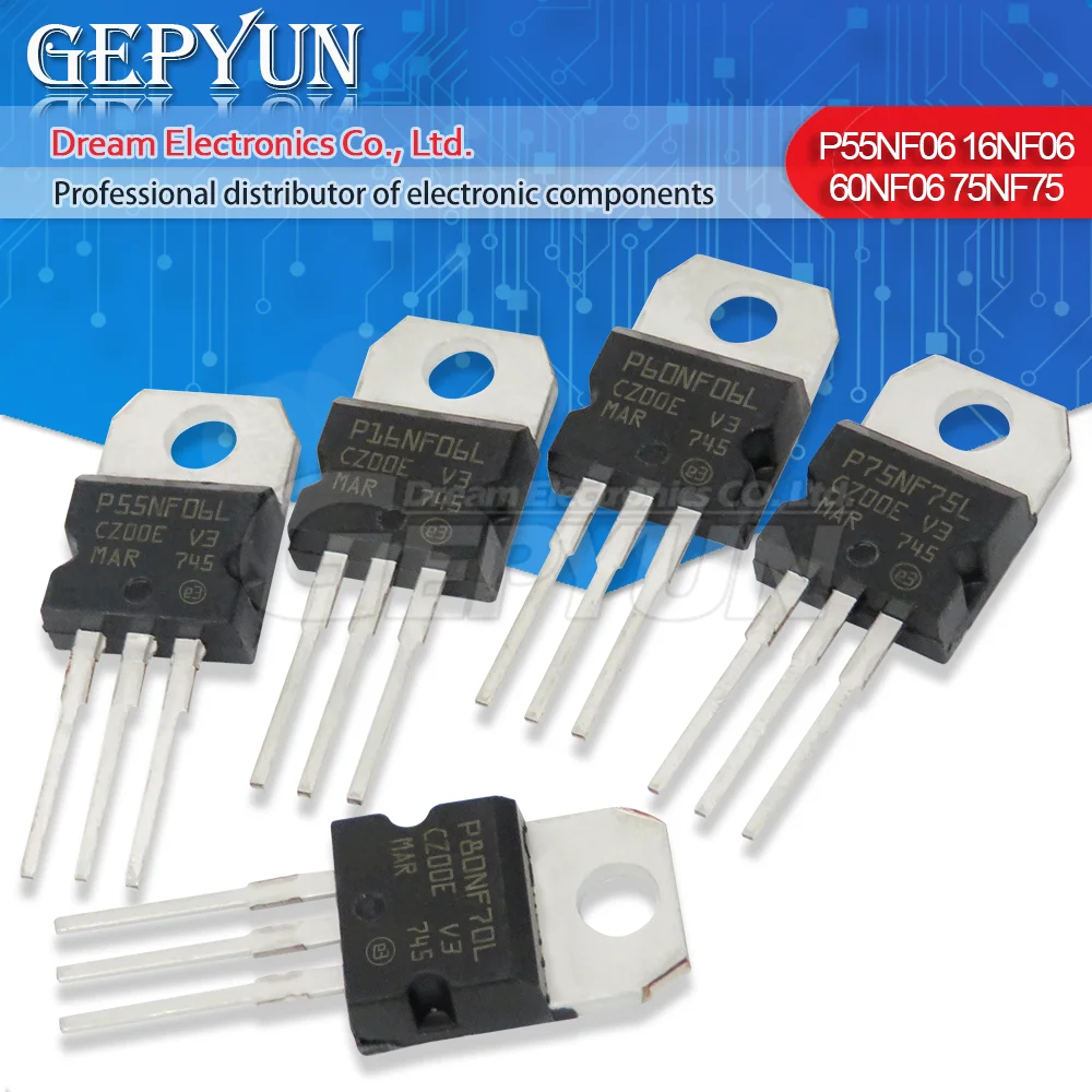 10pcs-STP55NF06L-STP80NF70-STP75NF75-STP60NF06-STP16NF06-STP10NK60Z ...