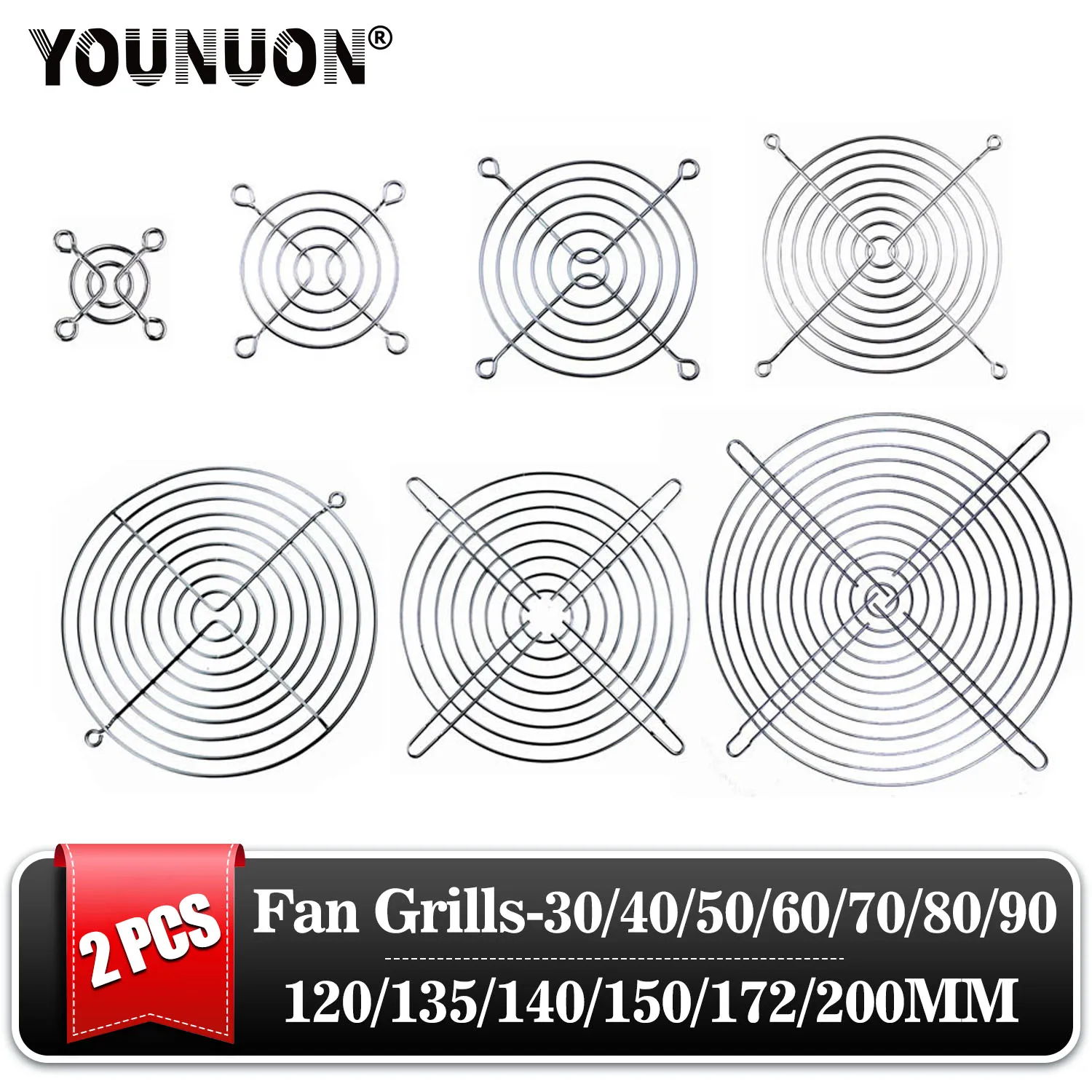 2Pcs-Metal-Mesh-Finger-Guard-Protective-Net-Fan-Grill-30mm-40mm-50mm ...