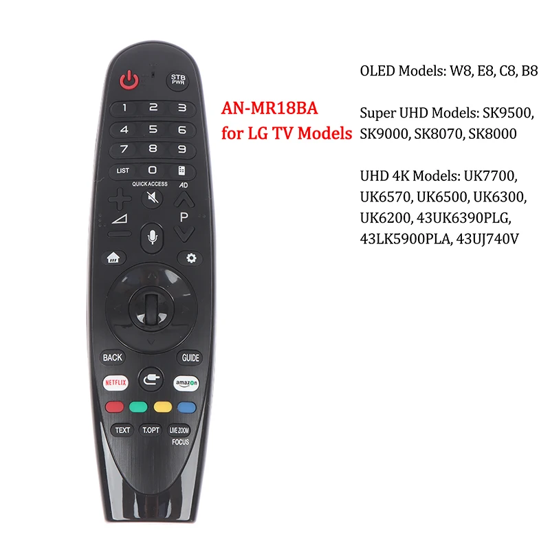 Remote Control For Lg Tv Smart Magic An-mr18ba An-mr19ba An-mr400g An ...