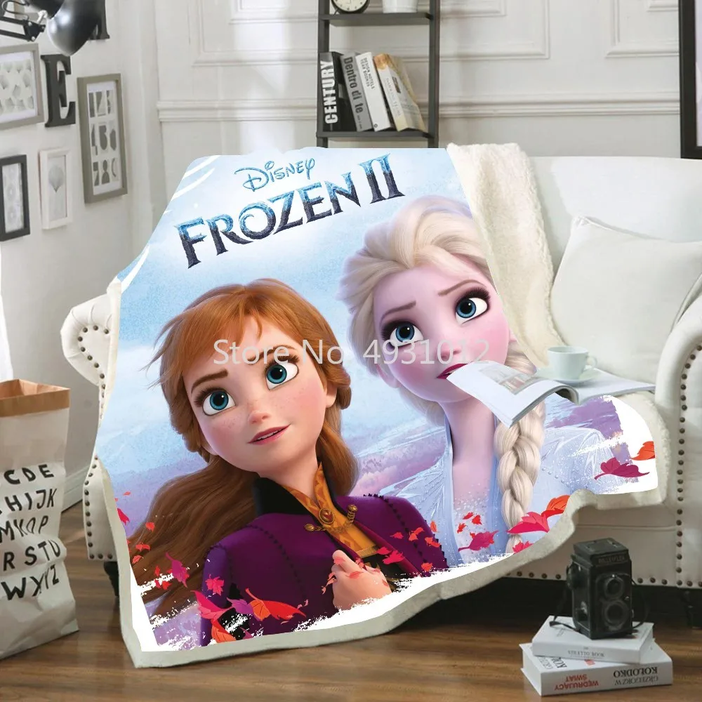 Disney-Frozen-2-Elsa-Anna-Olaf-Cartoon-Blanket-Throw-Bedding-As-Sheet ...