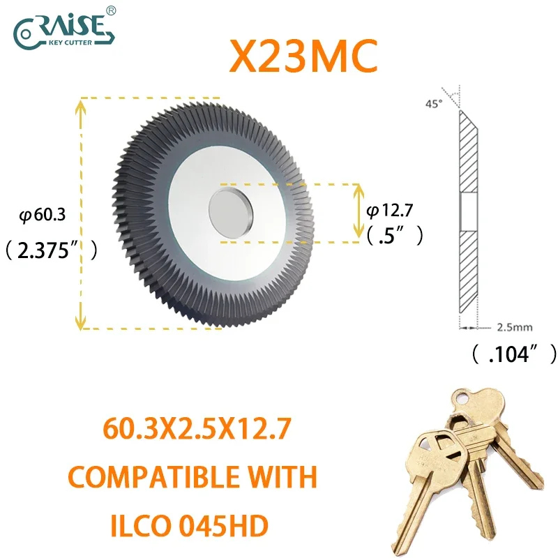 Key-Machine-Cutter-X23MC-Milling-Cutter-for-ILCO-027A-008A-044-045-Key ...