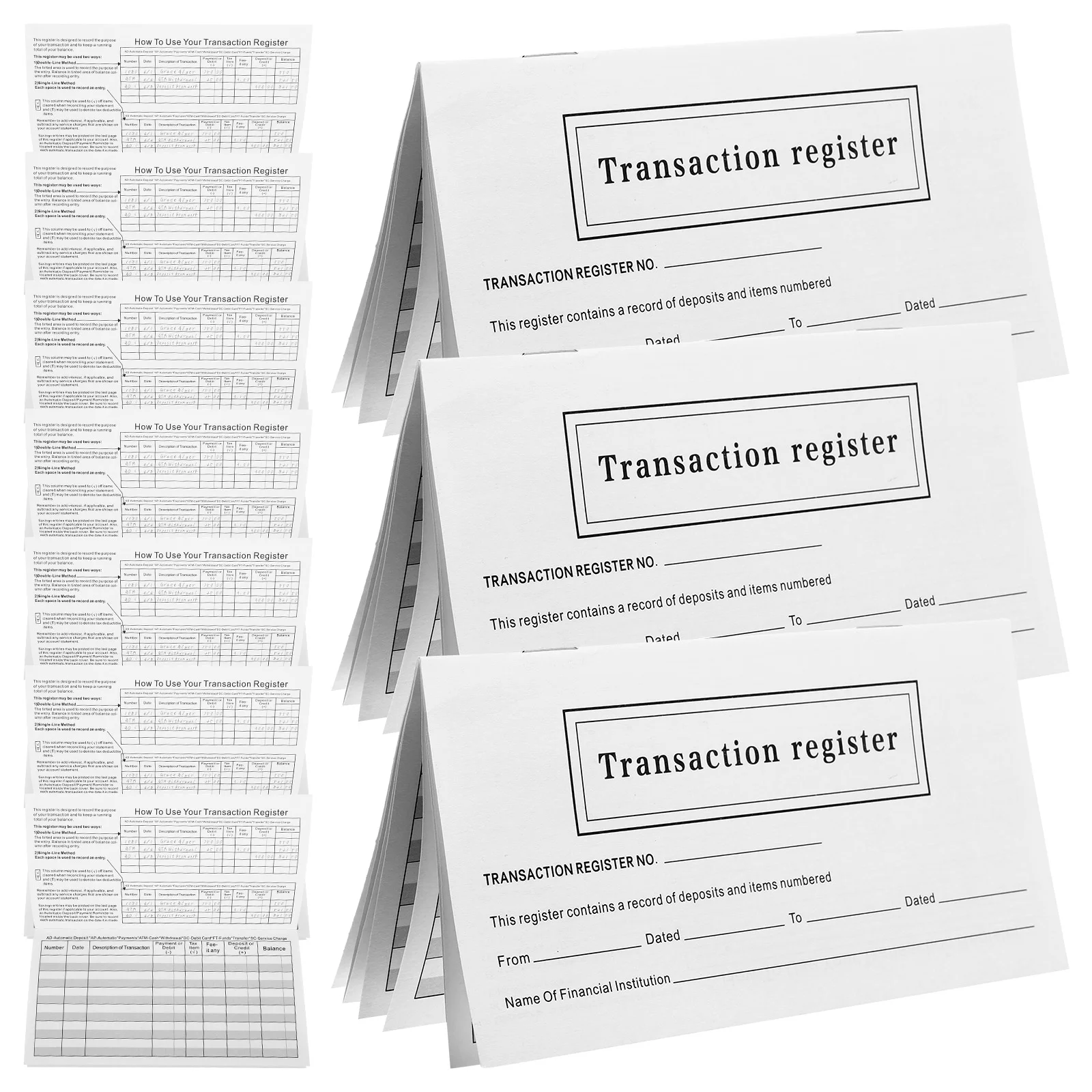 10-Books-Check-Checkbook-Balancing-Tool-Transaction-Accessory-The-Tools ...