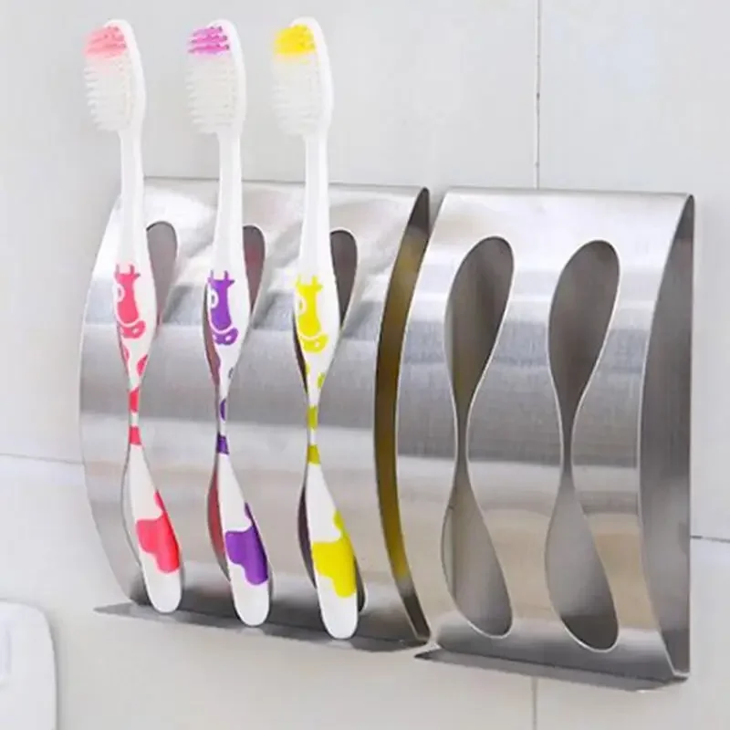 2025 1PC Wall Mount Toothbrush Holder 3/2 Hook Self-Adhesive Tooth ...