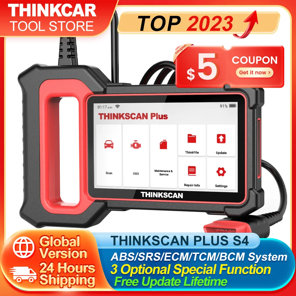THINKCAR-Thinkscan-Plus-S4-Automotive-OBD2-Scanner-ECM-TCM-ABS-SRS-BCM ...