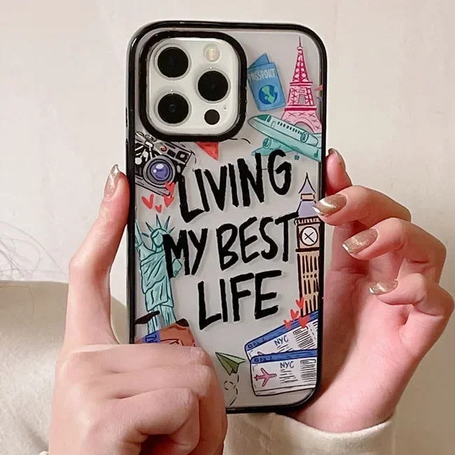 2-0-Version-Acrylic-Upgrade-Border-Living-My-Best-Life-Phone-Case-Cover ...