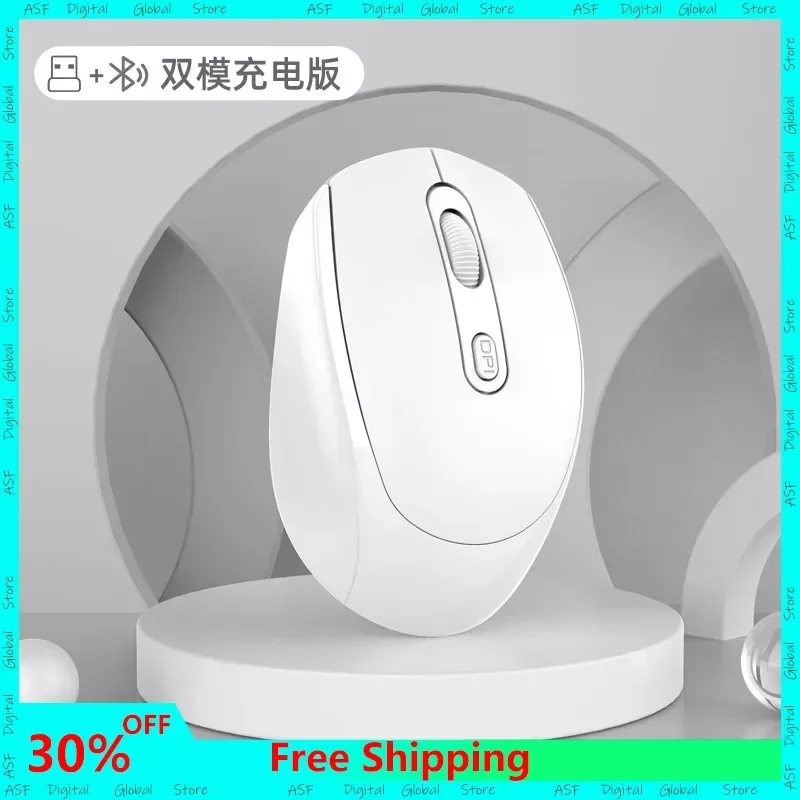 Wireless-Charging-Dual-mode-Bluetooth-Mouse-Thin-and-Light-Design ...