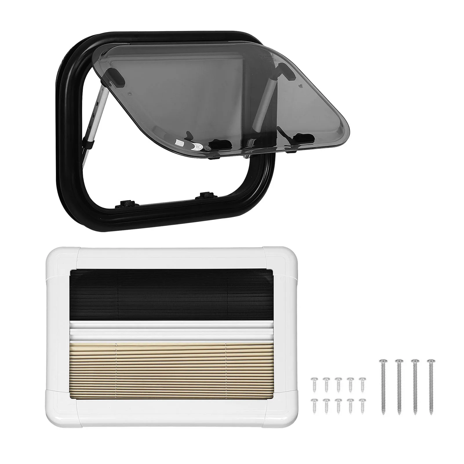 New-RV-Push-Out-Window-500mm-350mm-with-Screen-Sunshade-Acrylic-Glass ...