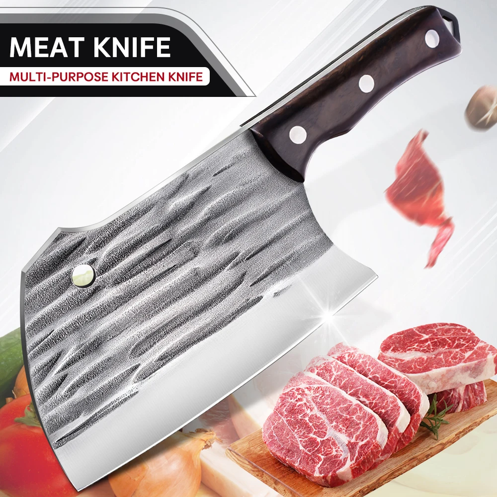 Handmade-Forged-Chopping-Knife-Kitchen-Bone-Knife-Sharp-Stainless-steel ...