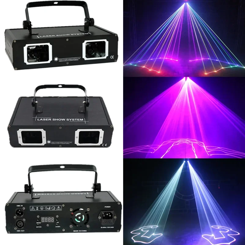 Two-eye RG beam laser DMX professional DJ disco lights party clubs and ...