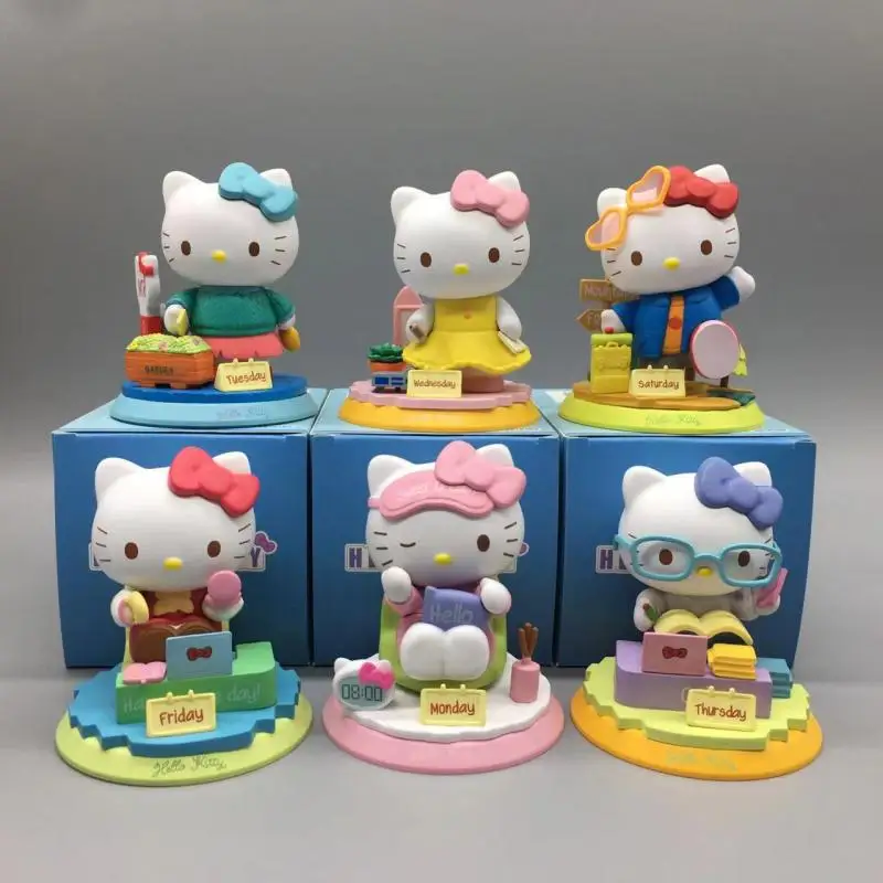 Hello Kitty Wonderful Week Happy Office Workers Sanrio Anime Figure My ...
