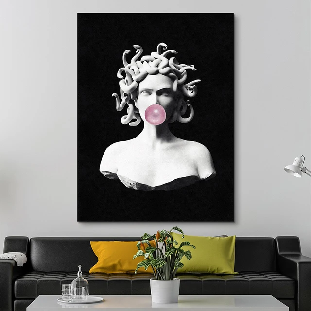 2023 New Greek Mythology Medusa David Sculpture Decorative Painting ...