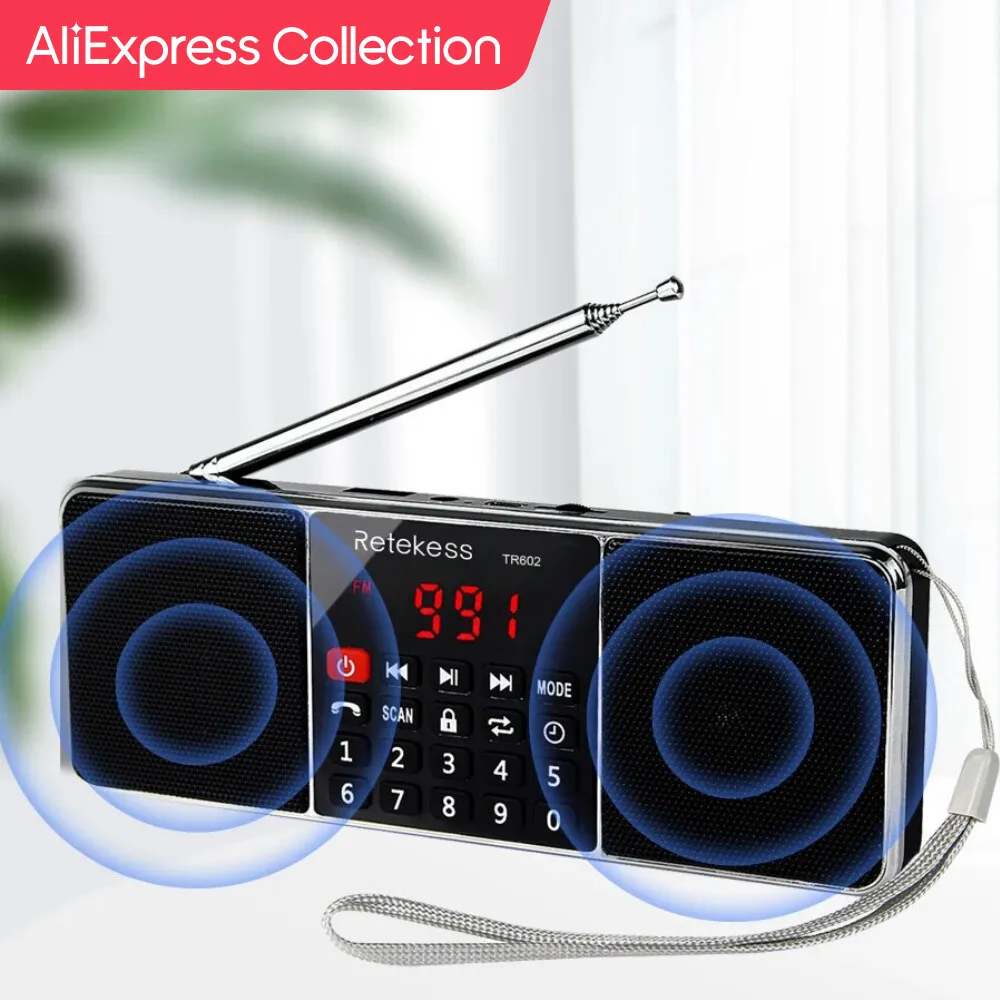 AliExpress-Collection-RETEKESS-TR602-Digital-Portable-Radio-AM-FM-Bluetooth-Speaker-Stereo-MP3 ...