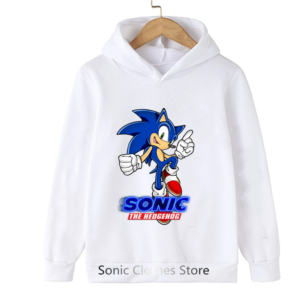 Cute Sonic Hoodie Kids Baby Boy Clothes Anime Cartoon Boys Girls ...