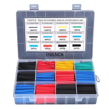 127-750pcs Heat-shrink Tubing Thermoresistant Tube Heat Shrink Wrapping Kit Electrical ...