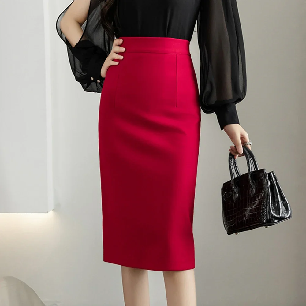 Saias-de-l-pis-vintage-cl-ssicas-para-mulheres-saias-midi-pretas ...