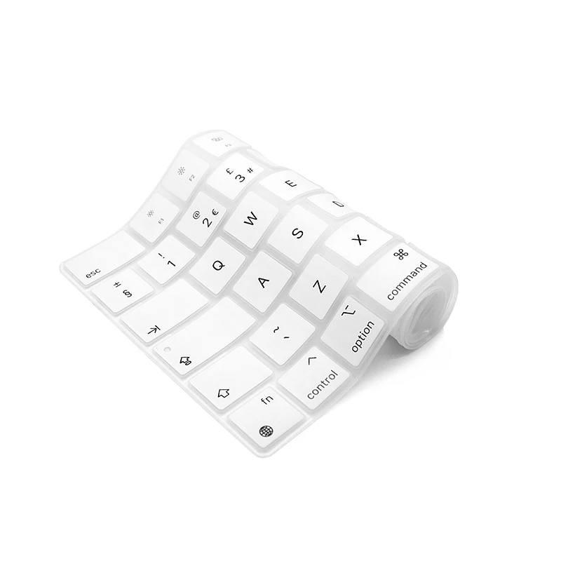 BLANC-Protection de clavier en Silicone pour Macbook Pro 14 A2442 A2779 ...