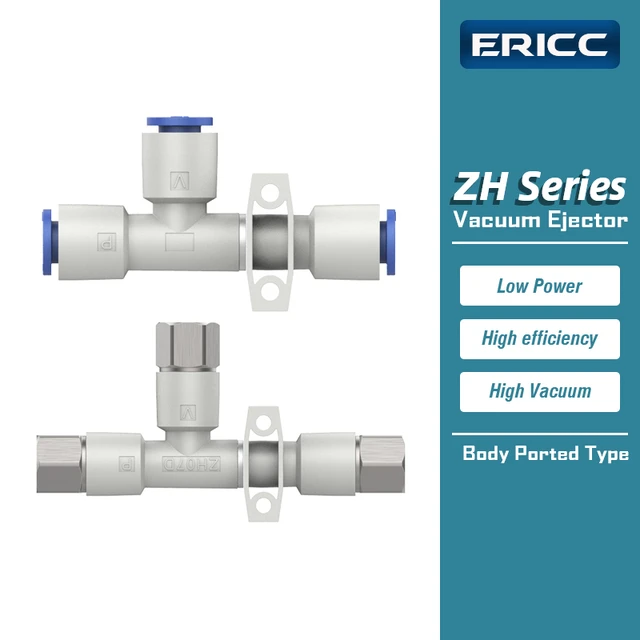 ZH Series Vacuum Ejector Body Ported Type One-touch, 56% OFF