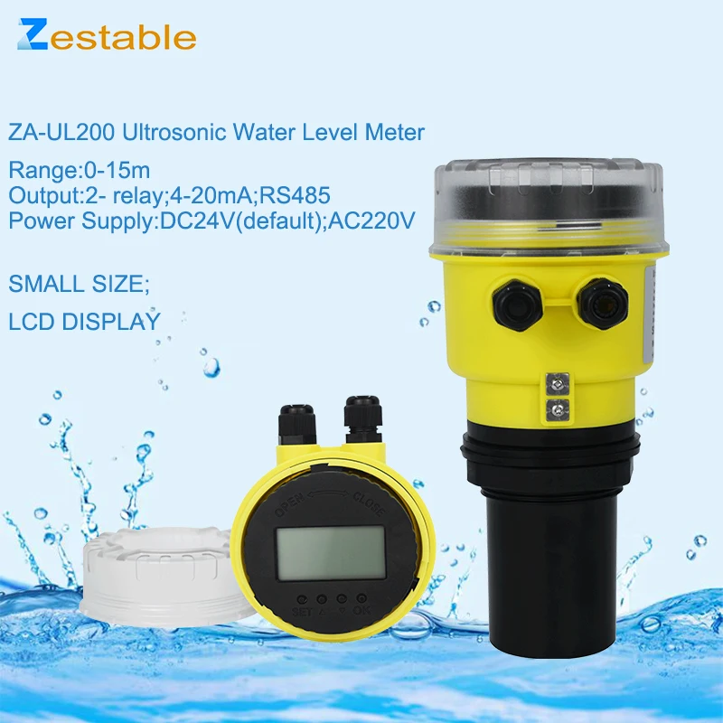 0-20m-Ultrasonic-Water-Level-Sensor-Wireless-Distance-Meter-Ultrasonic ...