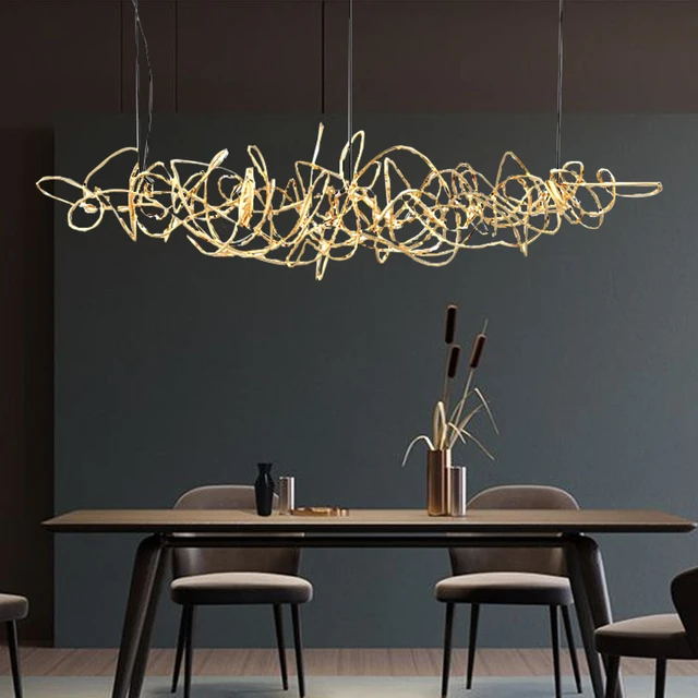 Doodle Linear Postmodern Chandelier - Lewoer Lighting