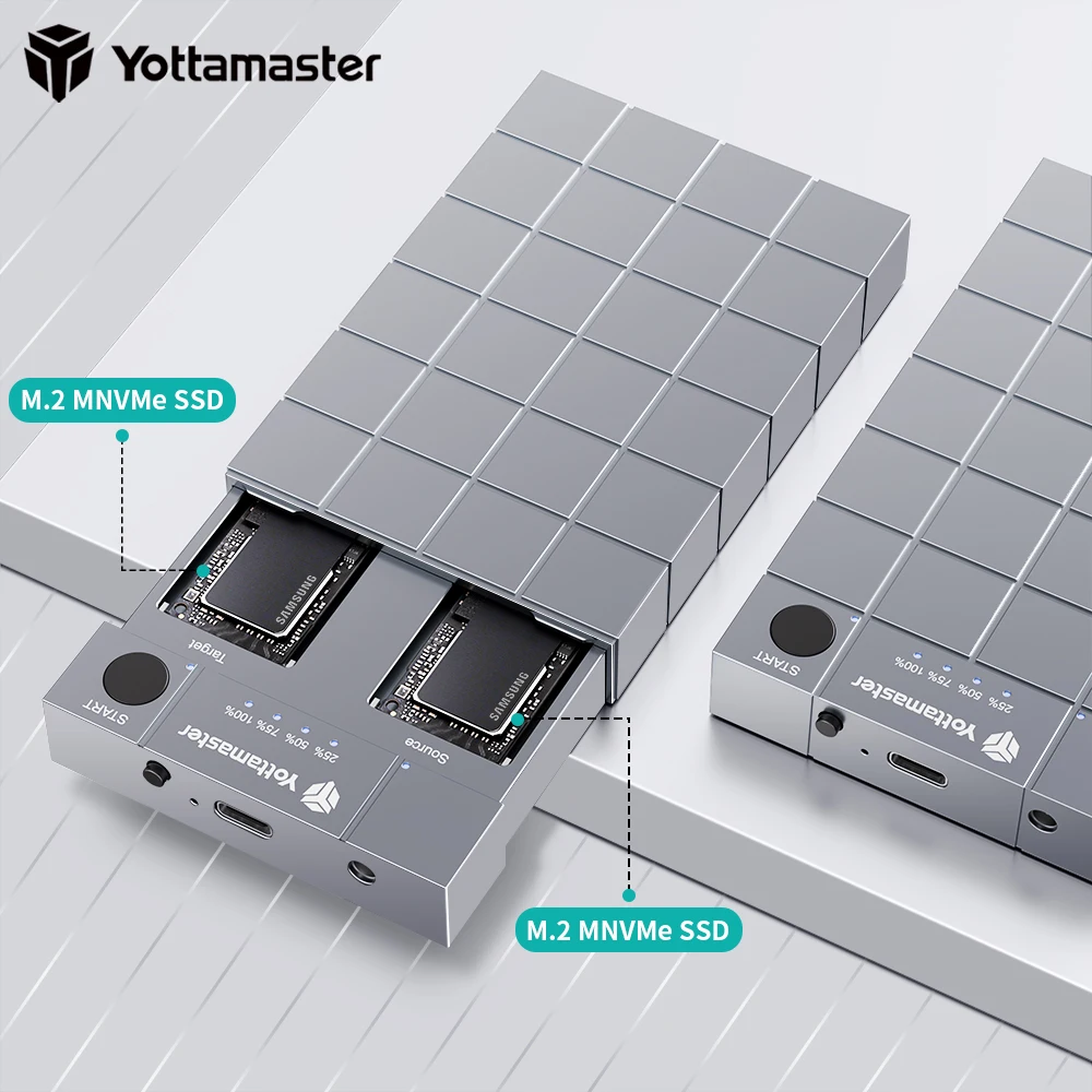 Yottamaster-2Bay-M2-NVMe-2Bay-SSD-Copy-Hard-Disk-Case-Copy-Speed-550MB ...