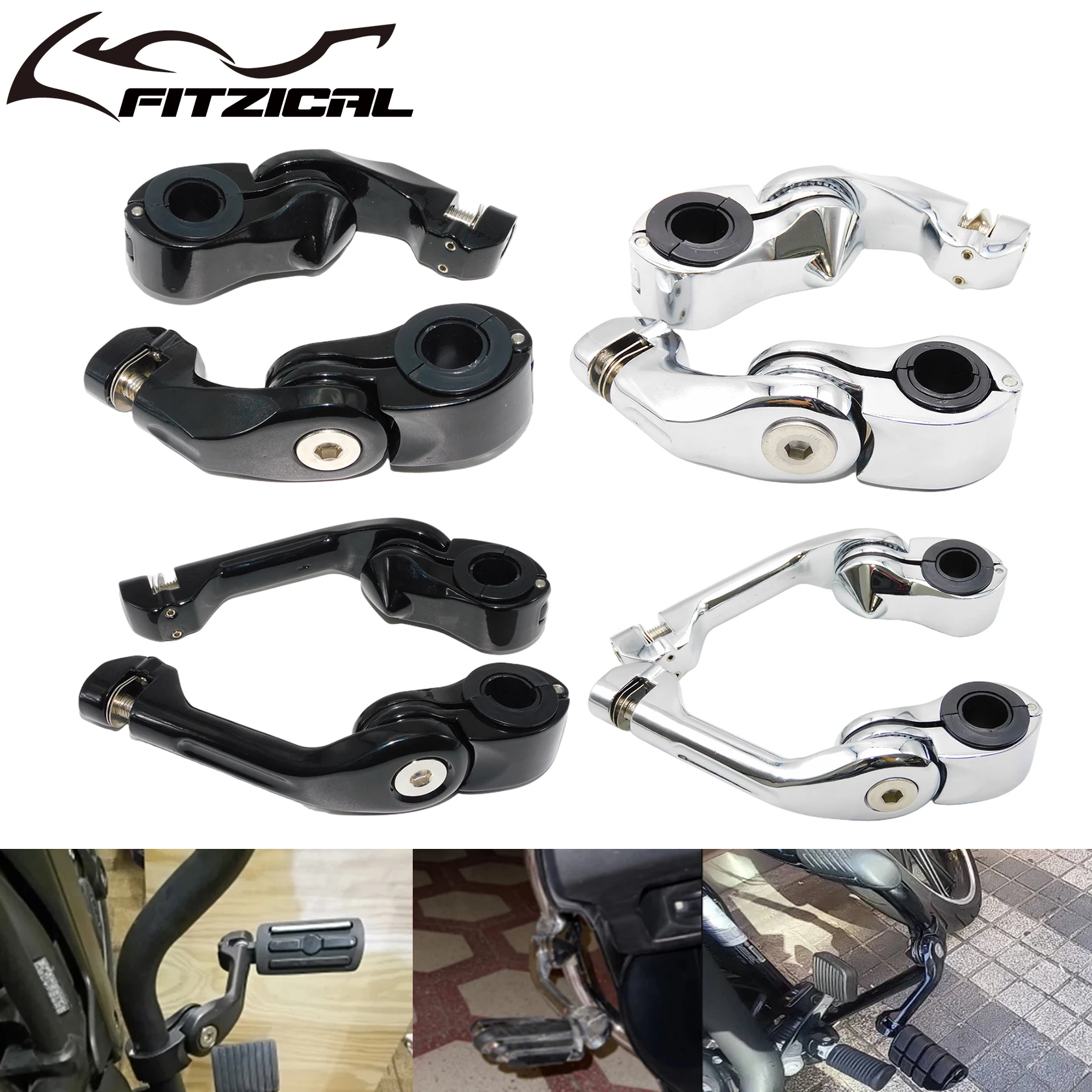 Motocicleta-Highway-Engine-Guard-Mount-Grampo-Footpeg-para-Harley ...