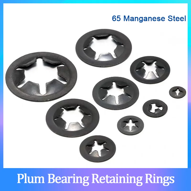 50/100PCS M3 M4 M5 M6 M8 M10 M12 Push on Locking Washers 65 Manganese ...