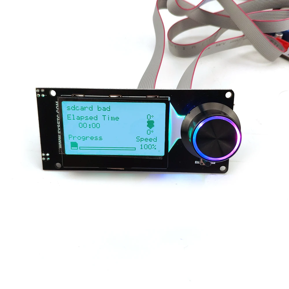 Pantalla LCD tipo A MINI12864 mini 12864 v2.1, retroiluminación RGB ...