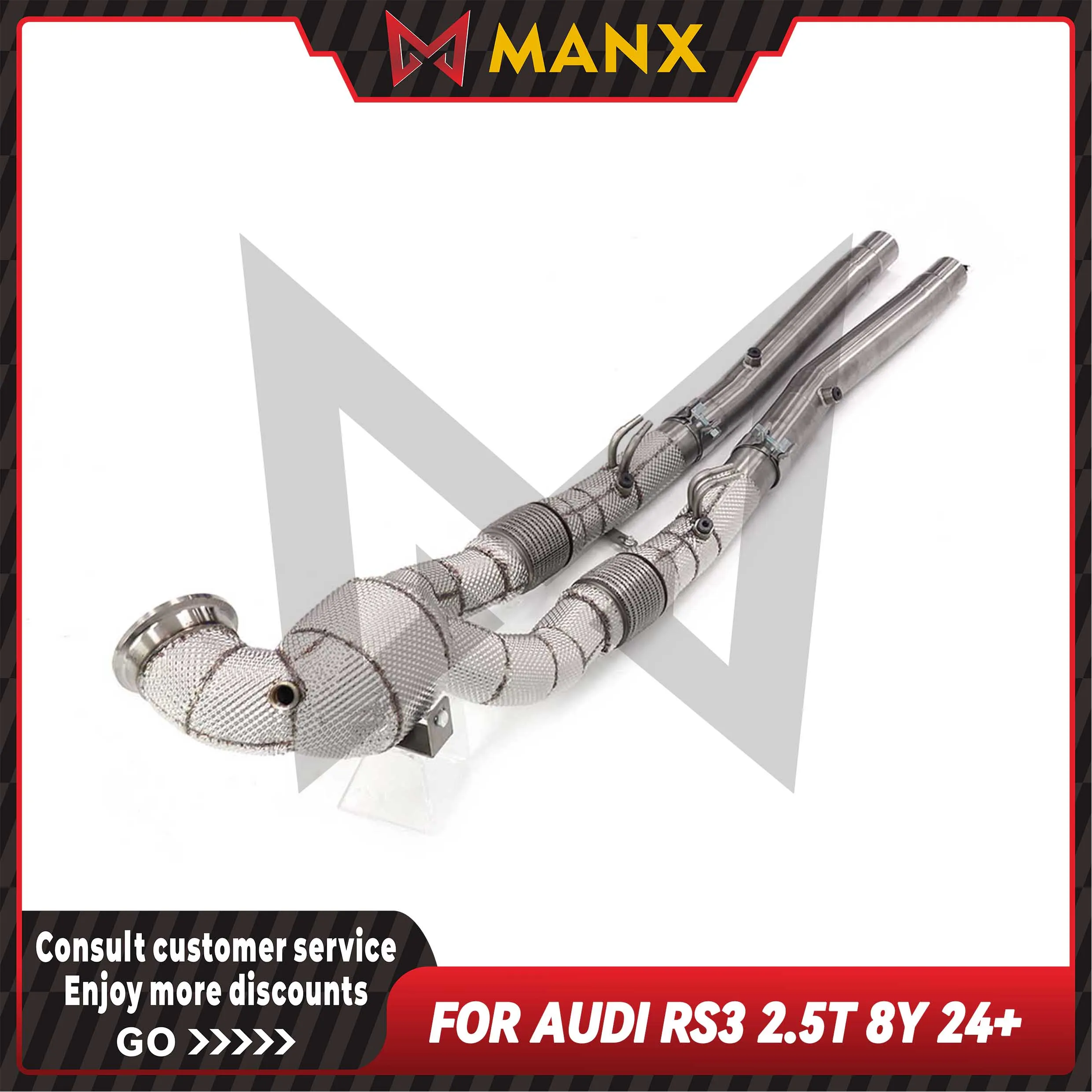 MANX-Downpipe-Resonant-tube-Suitable-for-AUDI-RS3-2-5T-8Y-24-Stainless ...