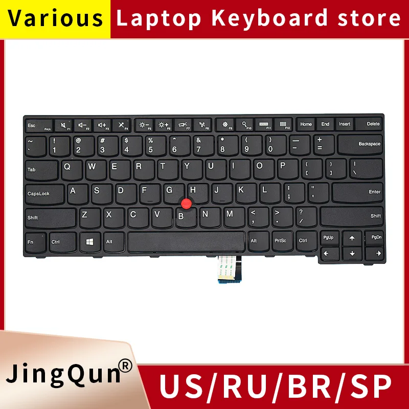 US Russian Keyboard for Lenovo Thinkpad E450 E460 E450c E455 E465 ...